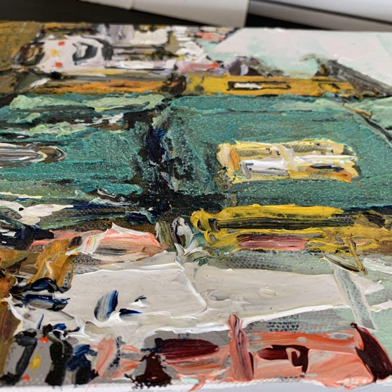 Ana Guzman - Cuban Street Scene Oil Painting For Sale at 1stDibs