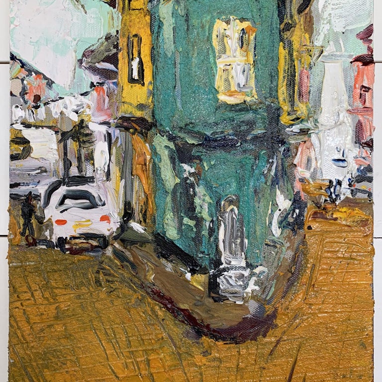 Ana Guzman - Cuban Street Scene Oil Painting For Sale at 1stDibs