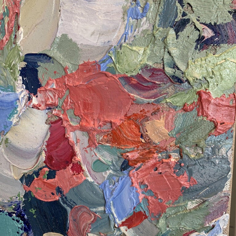 Stephanie Wheeler - Abstract Oil on Gold Brass Easel Artist Stephanie ...