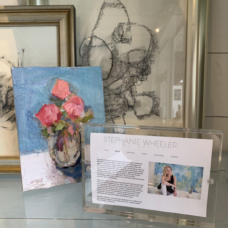 Stephanie Wheeler - Mini Floral Oil Painting on Canvas at 1stDibs