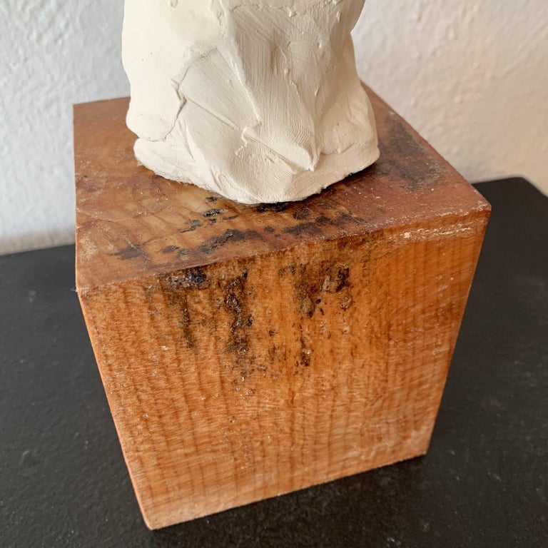 Stephanie Wheeler - Female Sculpture on Exotic Wooden Base at 1stDibs