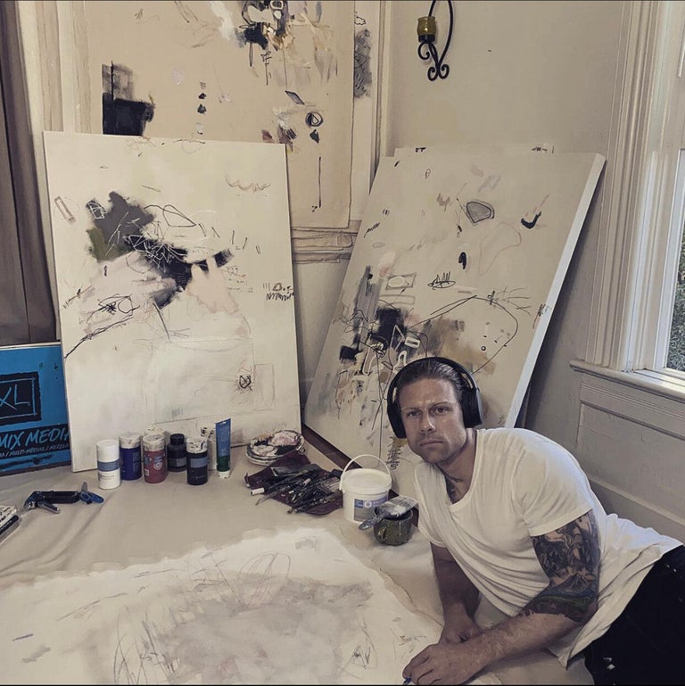 Hayden Alexander - Abstract Painting in Floating Frame by Hayden ...