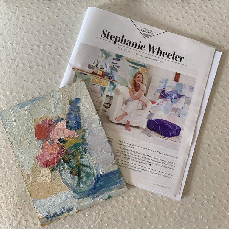 Stephanie Wheeler - Mini Floral Oil on Panel at 1stDibs