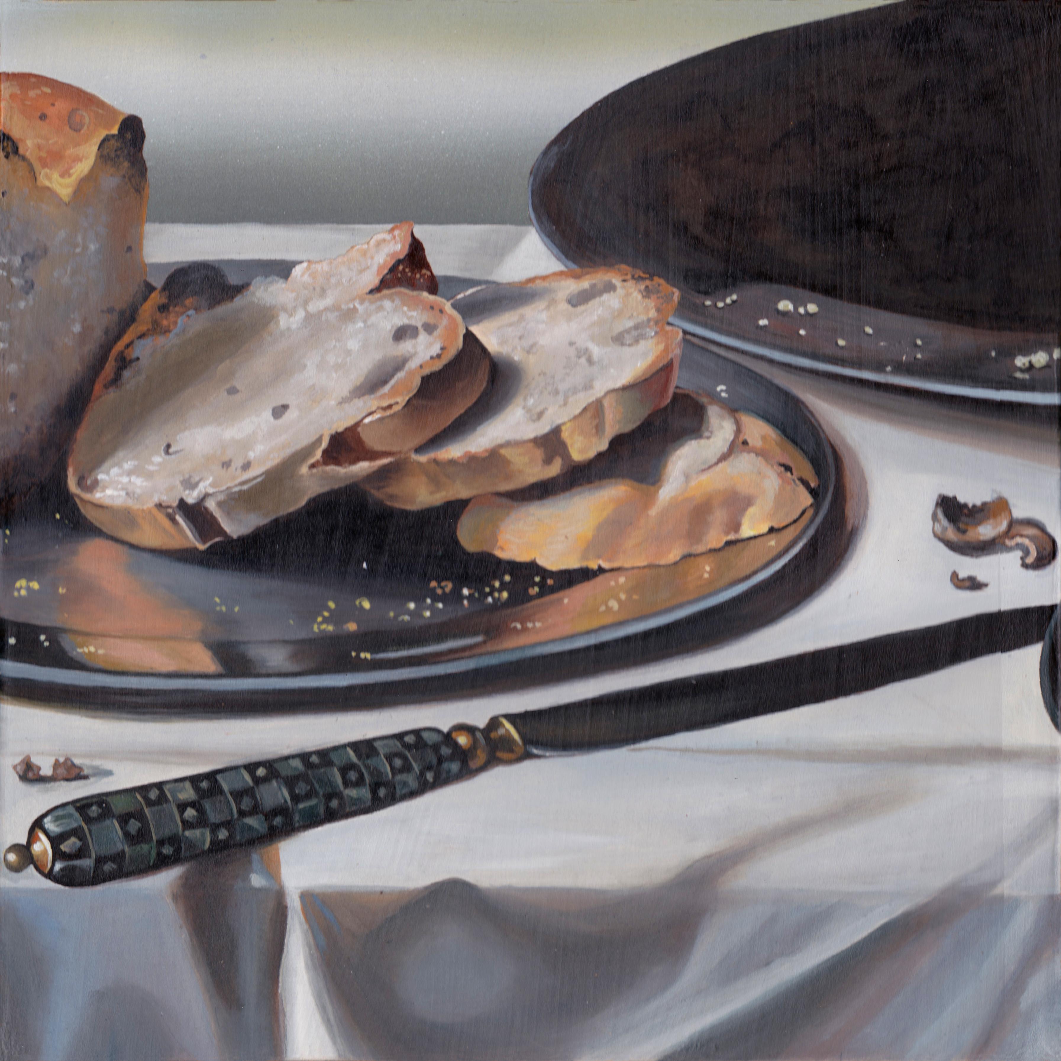 Matthew Hopkins - Daily (Modern Still Life Oil Painting of Loaf of ...