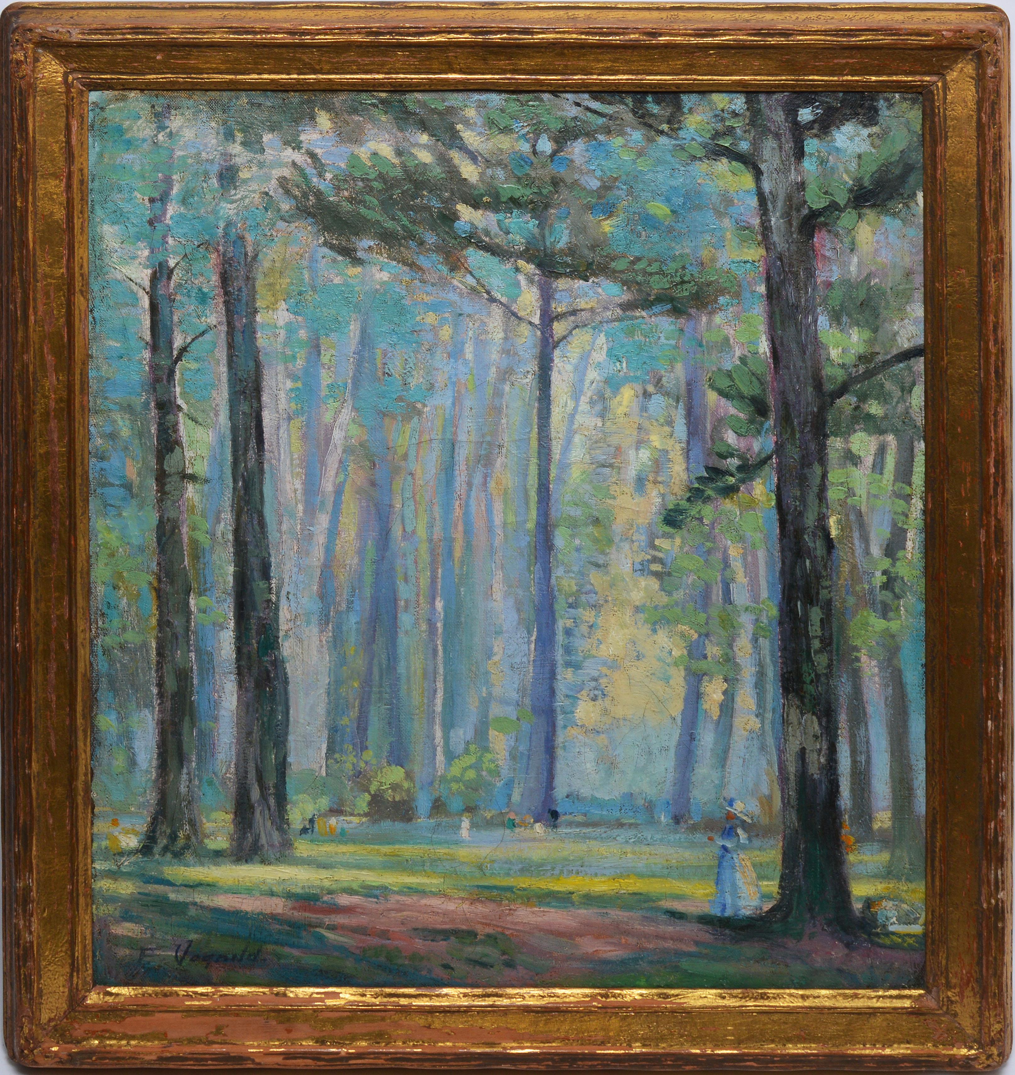 Edna Vognild - 19th Century Impressionist Forest View by Chicago Artist ...