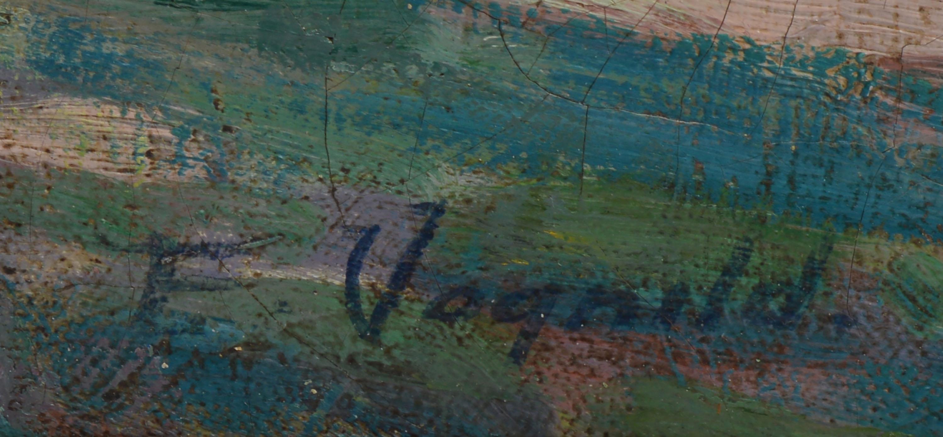 Edna Vognild - 19th Century Impressionist Forest View by Chicago Artist ...