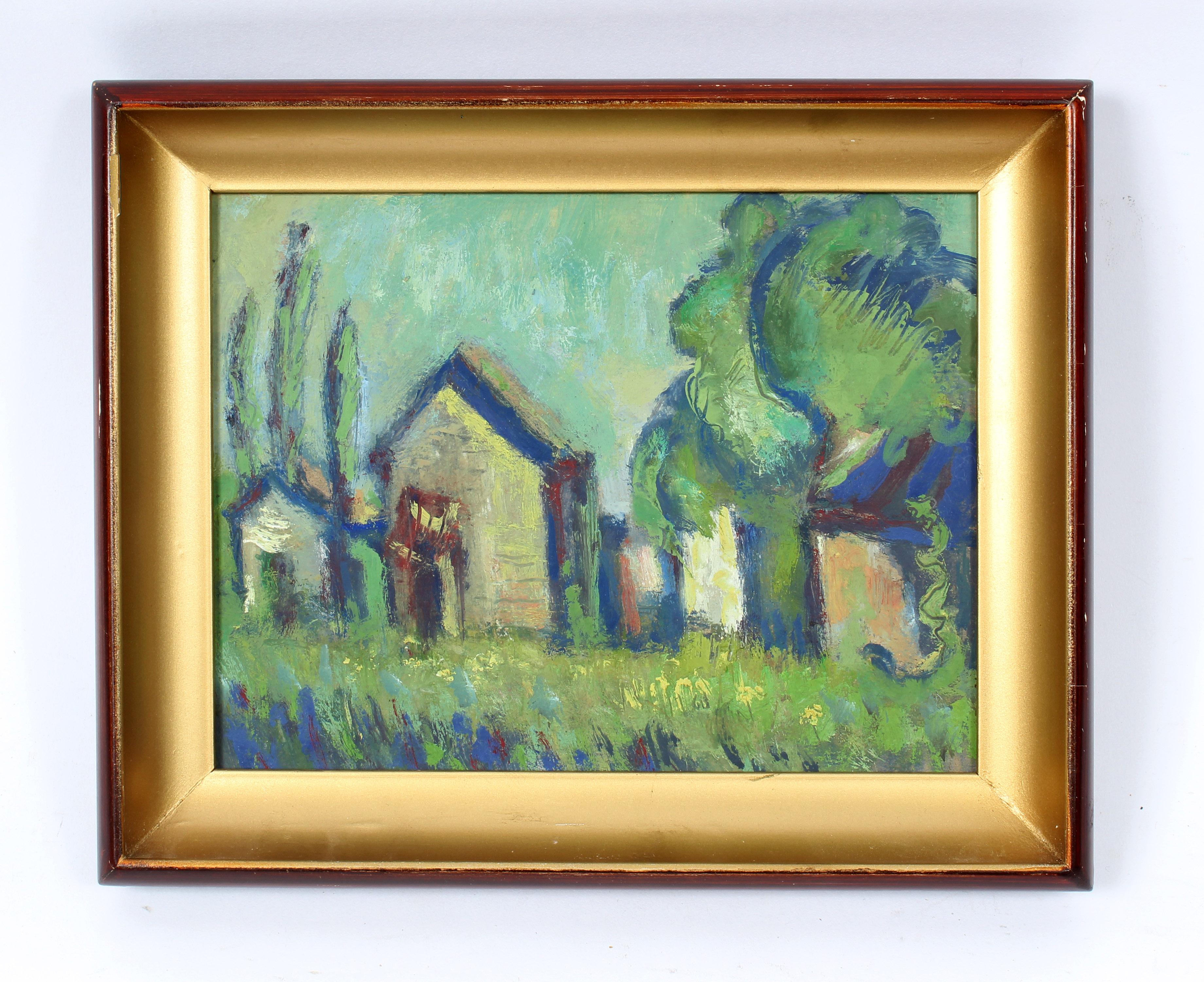 Joseph Eger - 1930's small landscape painting by New York Boston modern ...