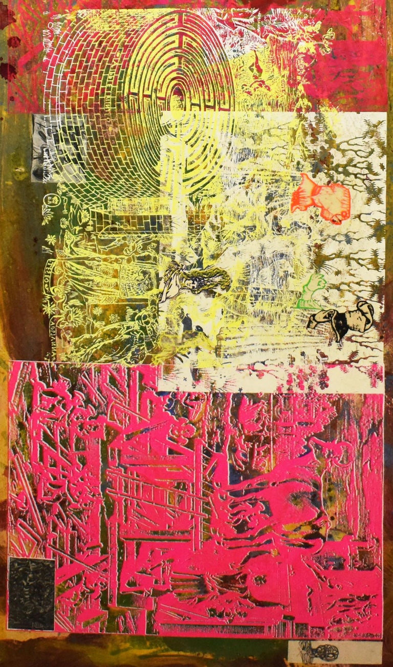 Martin Ries - Antique American Modernist Pop Art Abstract Composition ...