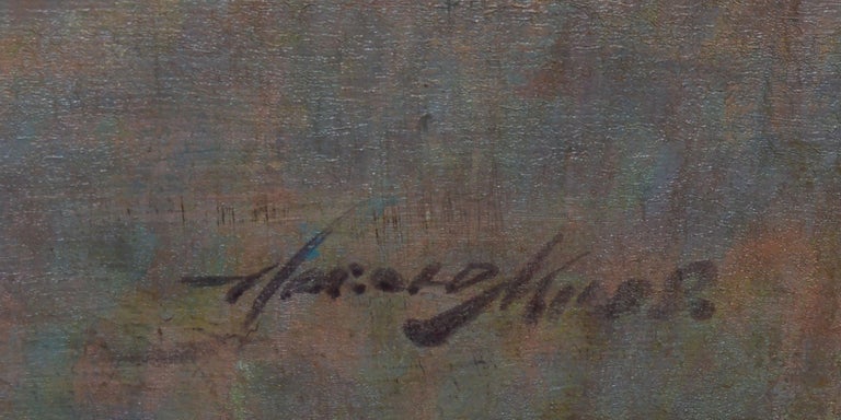 Harold Whiting Miles - Antique Modernist California Farm Landscape Oil ...