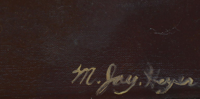 Mark Heyer - Vintage American Modernist Folk Art Orchid Still Life by ...