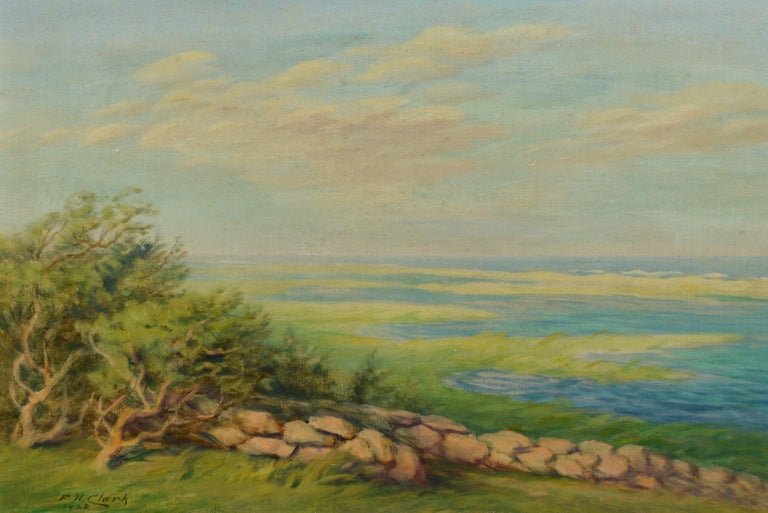 Frederick Clark - Antique American Expansive Panoramic Landscape Oil ...