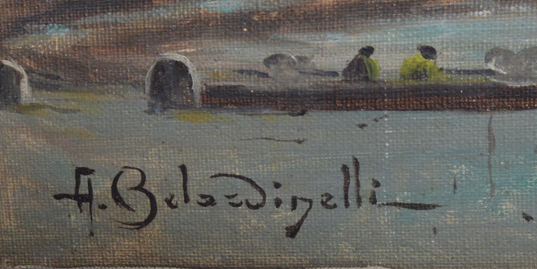 A. Belardinelli - Antique Impressionist Oil Painting, Trevi Fountain ...