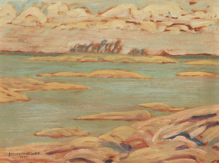 Frank Erichsen-Brown - Antique Canadian Modernist Lake Landscape Signed ...