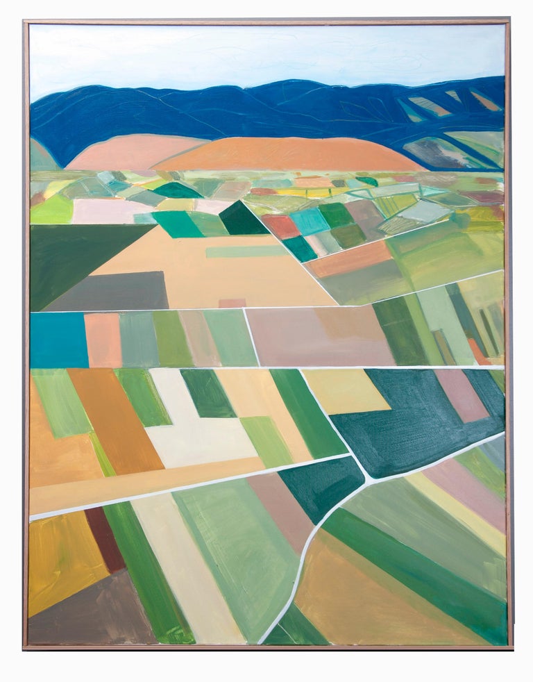 Karle Norman - Contemporary Landscape Painting Colorful Framed Mountain ...