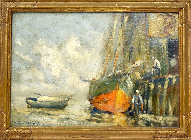 Arthur Diehl - Impressionist View of Provincetown Whorf by Arthur Diehl ...