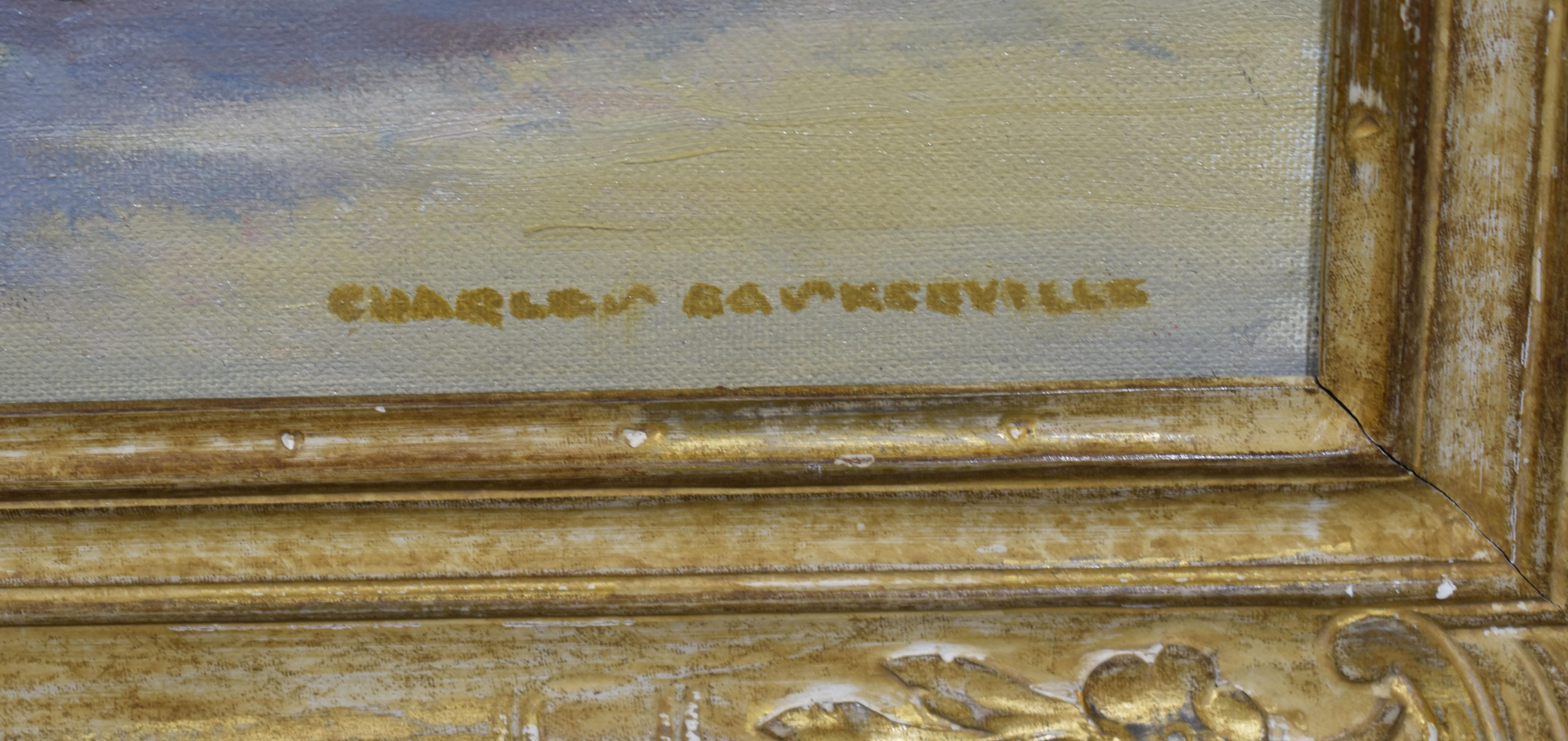 Charles Baskerville Jr. - Orientalist Landscape Painting with Figure on ...