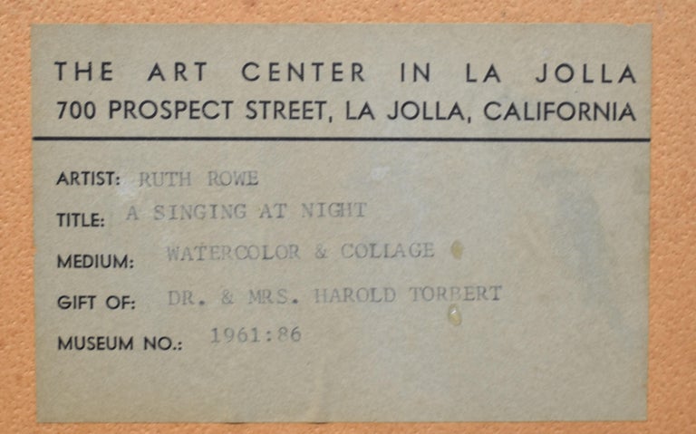 Ruth Rowe - "Night Singing" American Female Modernist Cubist Abstract ...