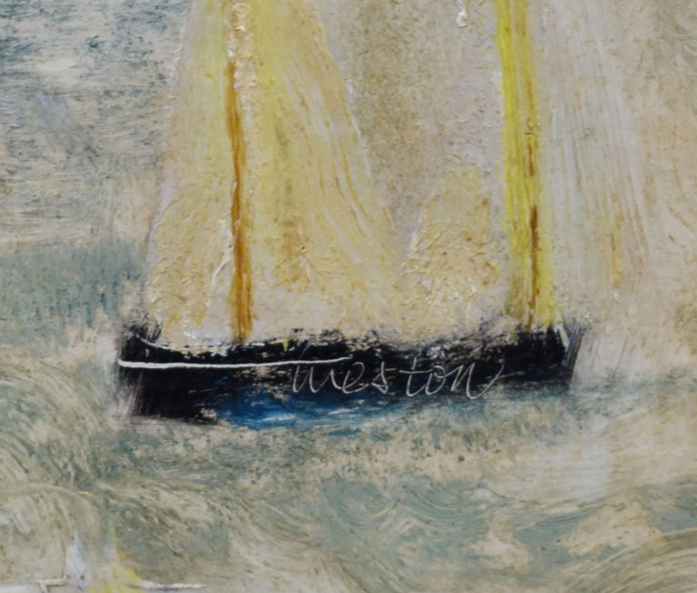 Regie Reginald Sidney Weston - Vintage Modernist Surreal Sailboat ...