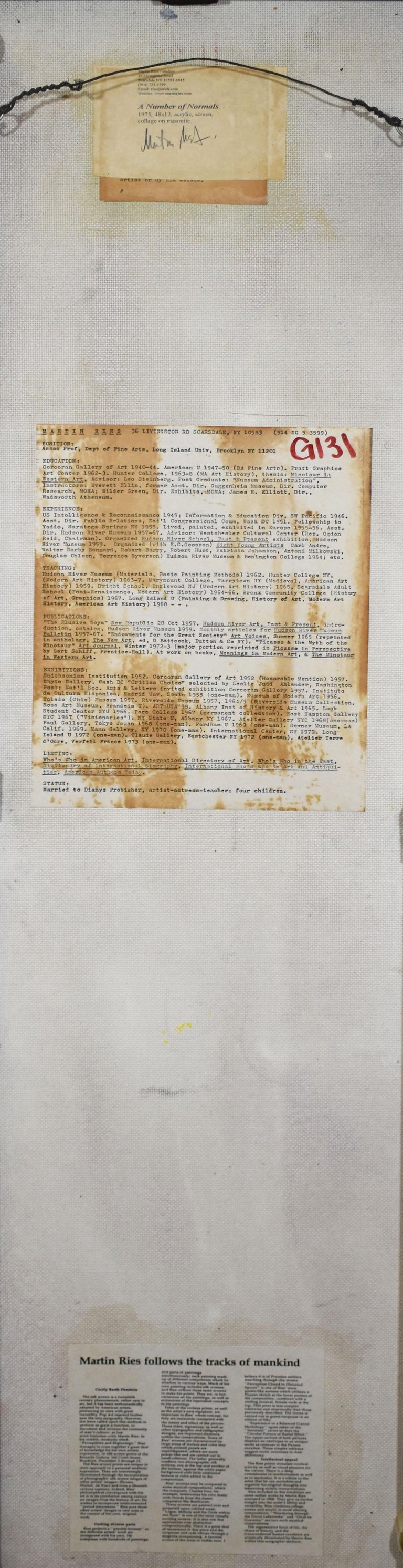 Martin Ries - Antique American Modernist Abstract Pop Art Composition ...