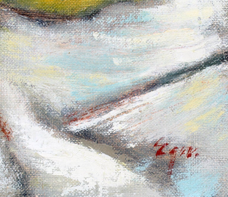 Joseph Eger - Mid Century Modern still life painting by New York Boston ...