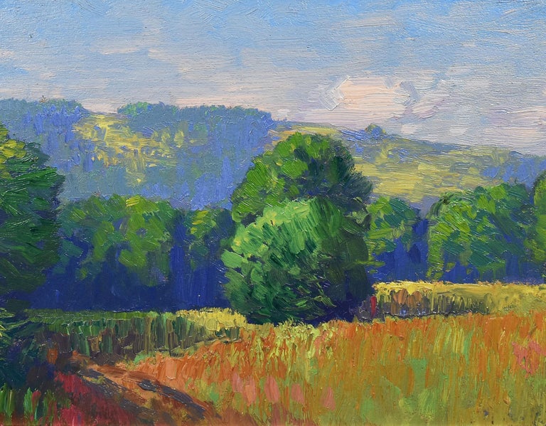 Will Hutchins - Antique American Impressionist Wild Flower Panoramic ...