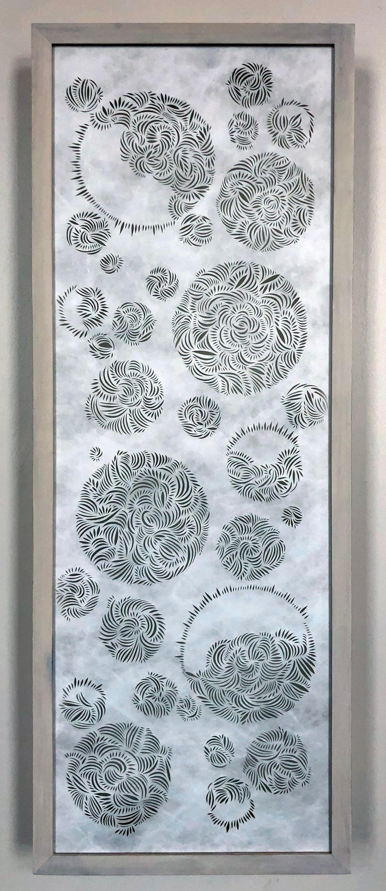 Kari Achatz - Contemporary Hand cut tyvek scrolls framed shadow casting ...