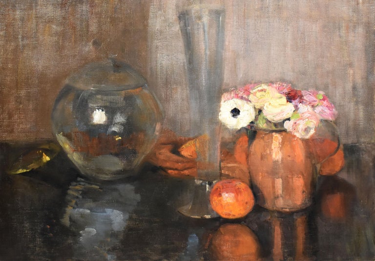 Louis Ritter - Antique American Impressionist Floral Kitchen Still Life ...