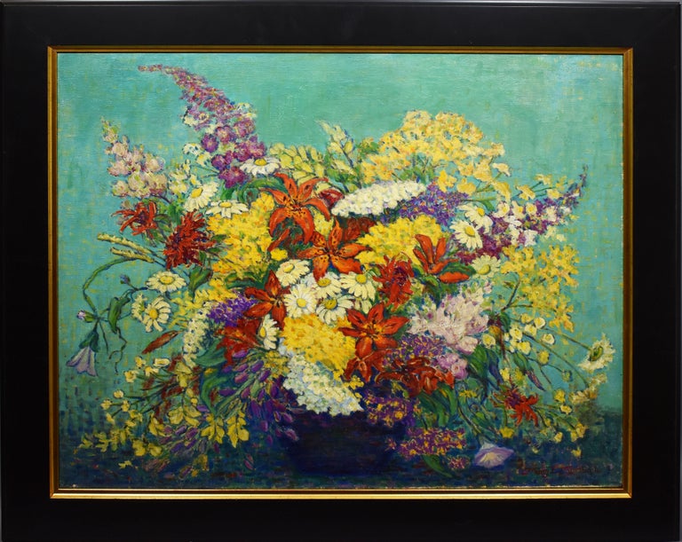 Mary Marshall - Antique American Large Impressionist Flower Still Life ...