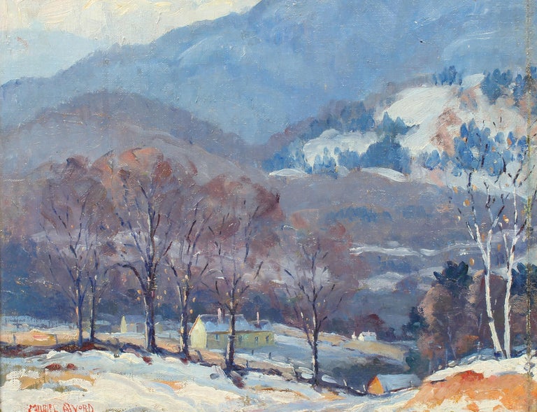 Muriel Alvord - Antique American Female Impressionist Winter Landscape ...