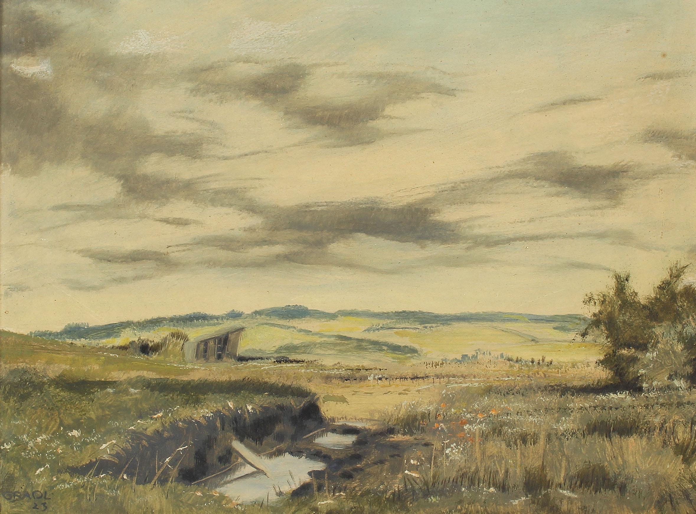 Hermann Gradl (1883 - 1964) - Antique German Impressionist Signed ...