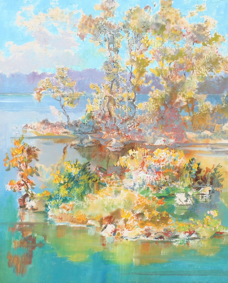 Edward Lis - Antique American Impressionist Tropical Summer Bright ...
