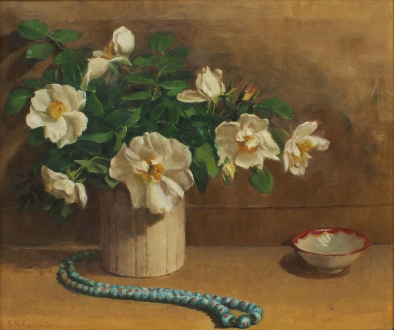 Elizabeth Creveling Crittenden - Antique Silver Moon Rose Flower Still ...