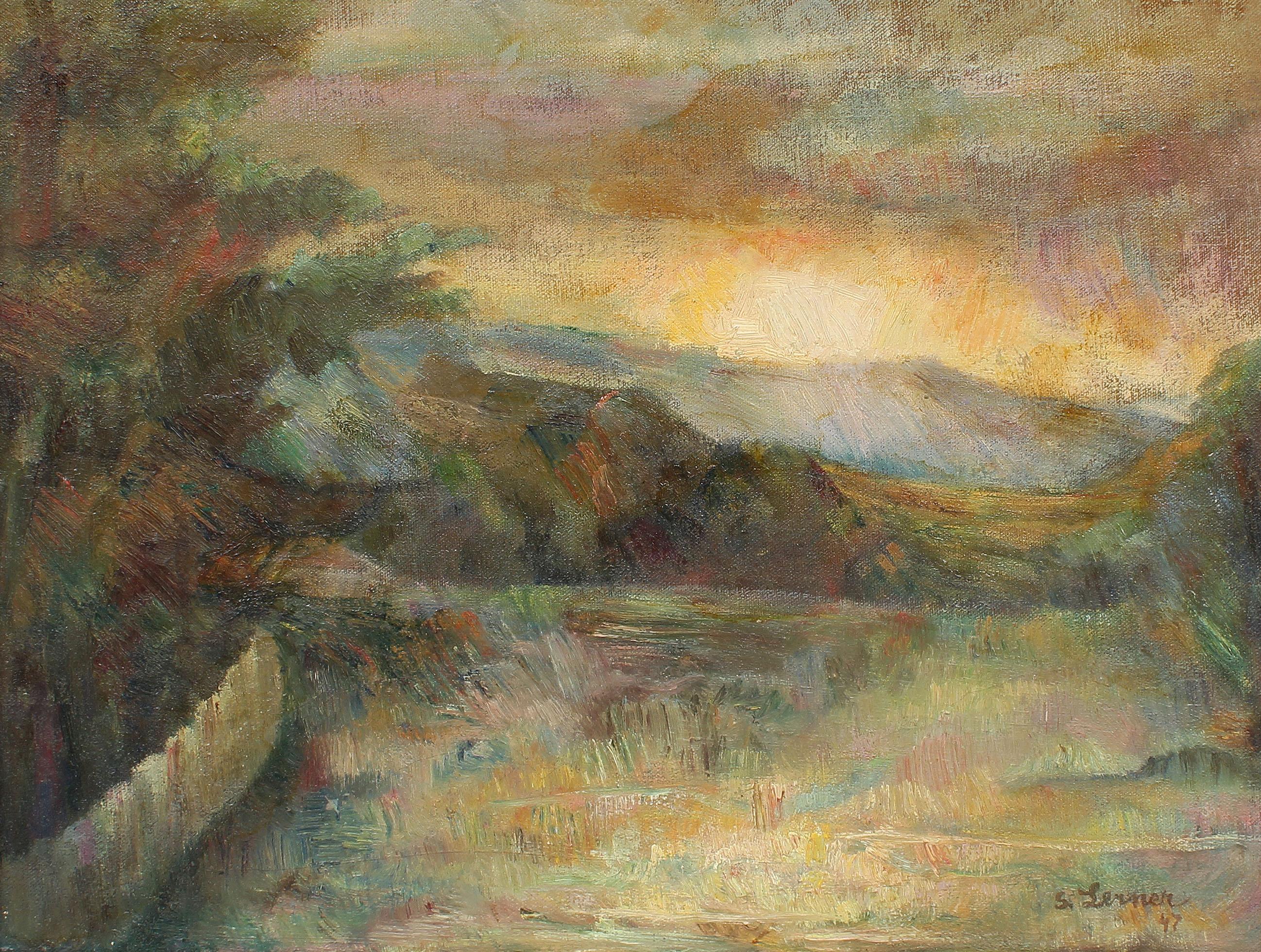 Sandra Lerner - Antique American Female Modernist Sunset Valley Signed ...
