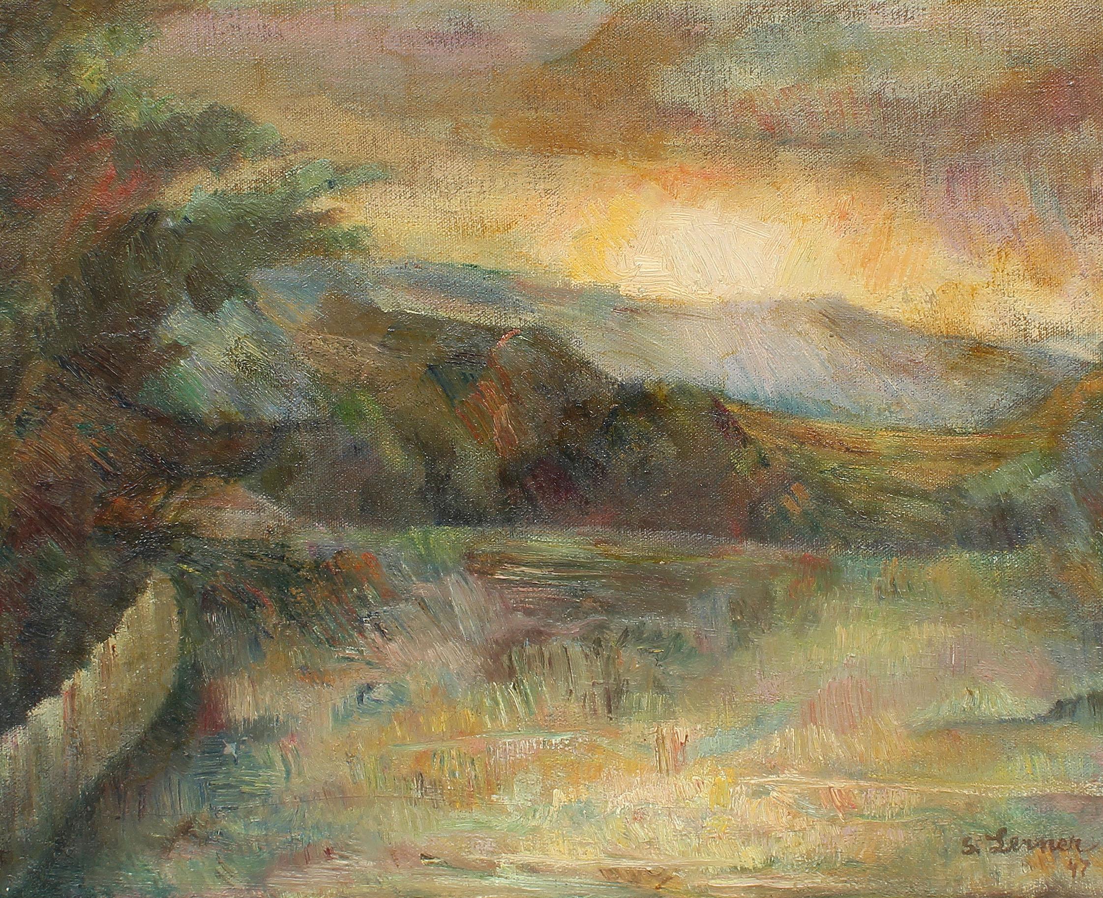 Sandra Lerner - Antique American Female Modernist Sunset Valley Signed ...