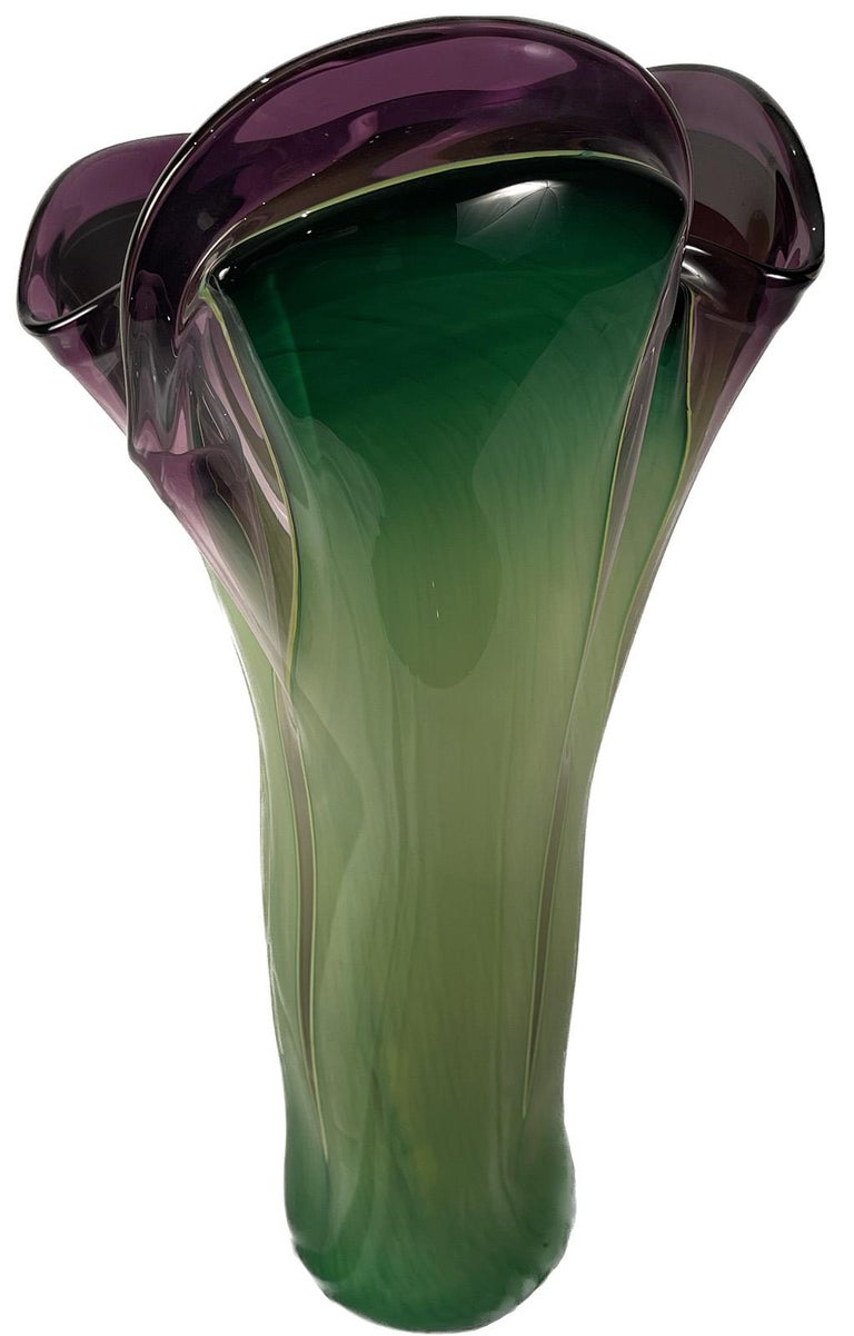 Richard Royal - Colorful Blown Glass Vase, 1991 by Richard Royal For ...