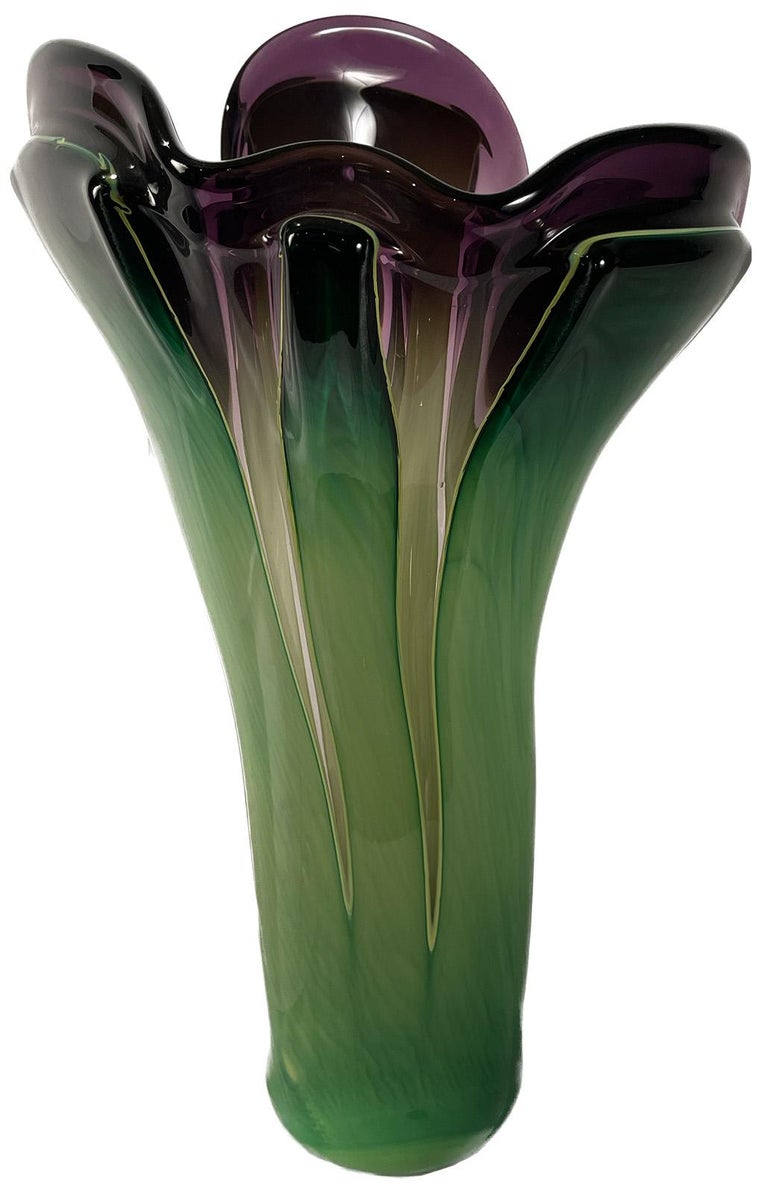 Richard Royal - Colorful Blown Glass Vase, 1991 by Richard Royal For ...