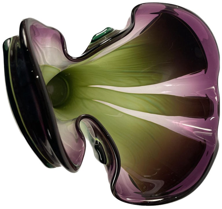 Richard Royal - Colorful Blown Glass Vase, 1991 by Richard Royal For ...