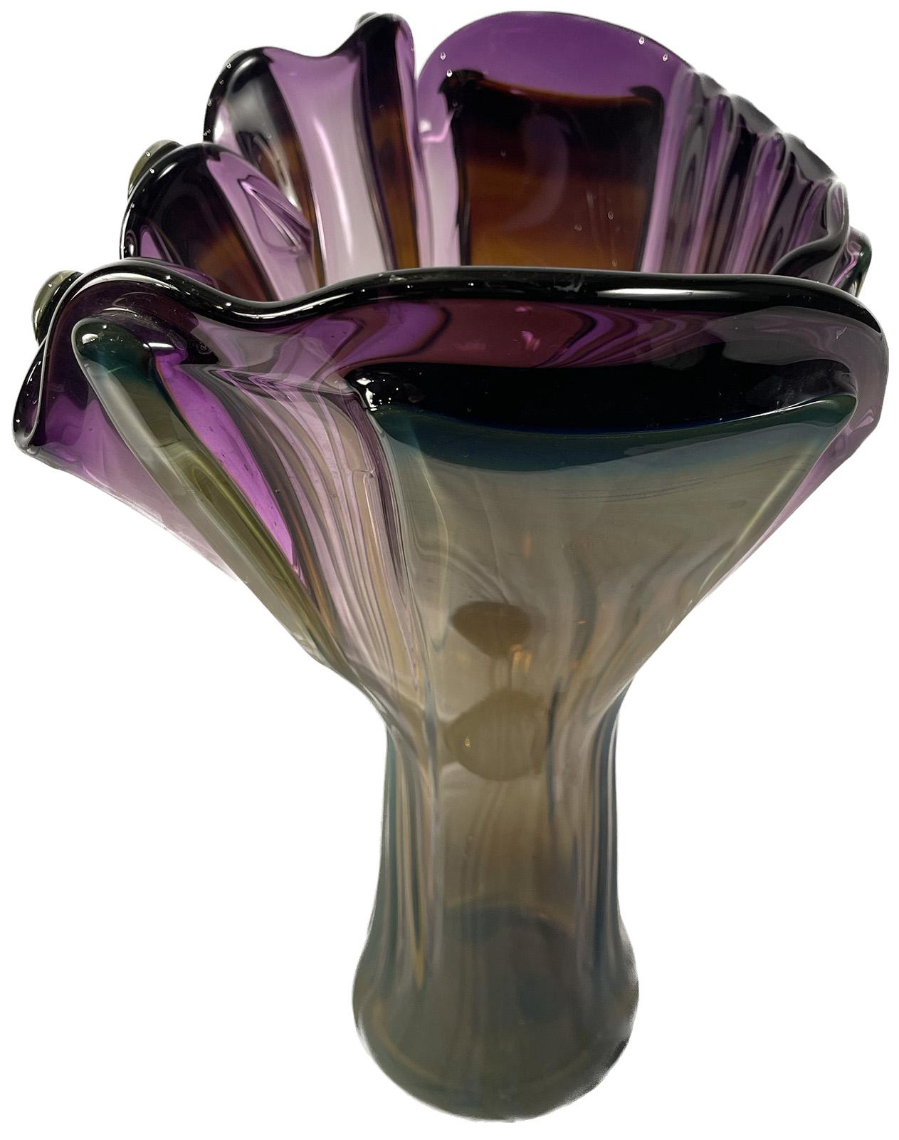 Richard Royal - Diamond Cut Blown Glass Vase, 1994 by Richard Royal For ...