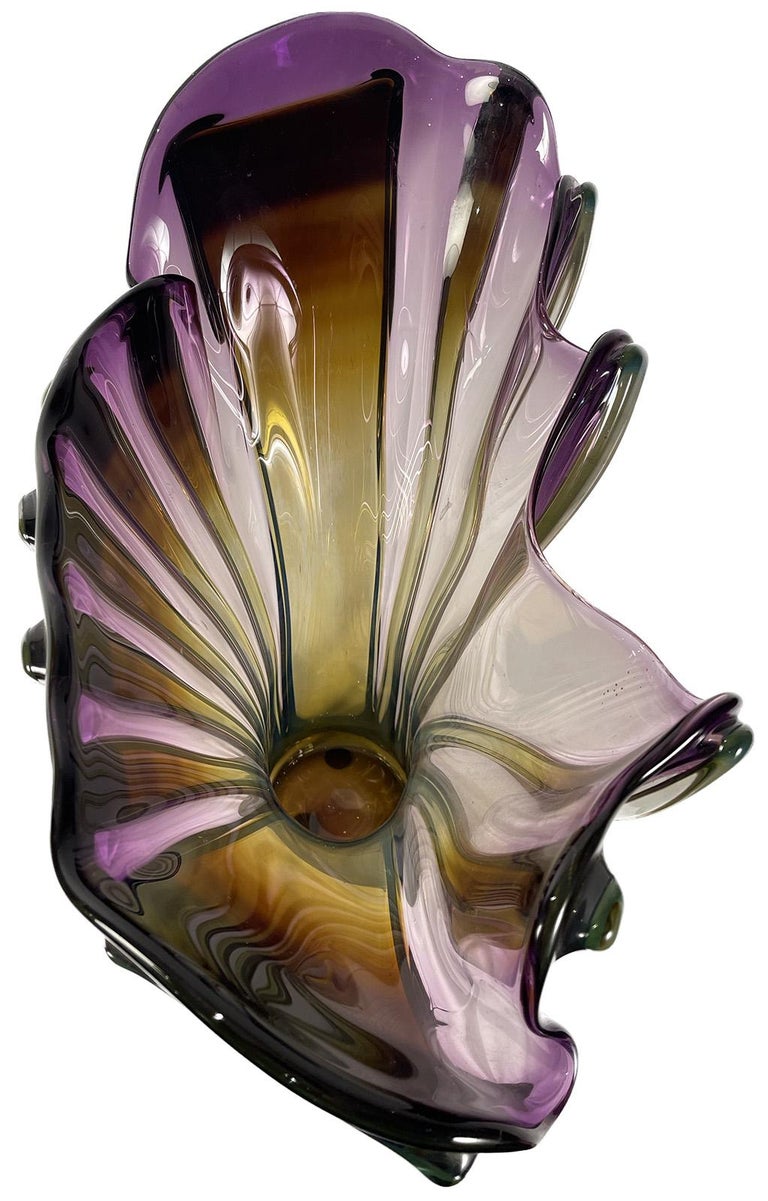 Richard Royal - Diamond Cut Blown Glass Vase, 1994 by Richard Royal For ...