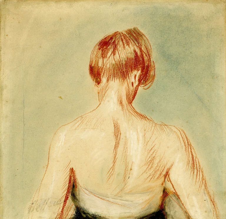 Paul César Helleu - Untitled (Young woman seen from the back) For Sale ...