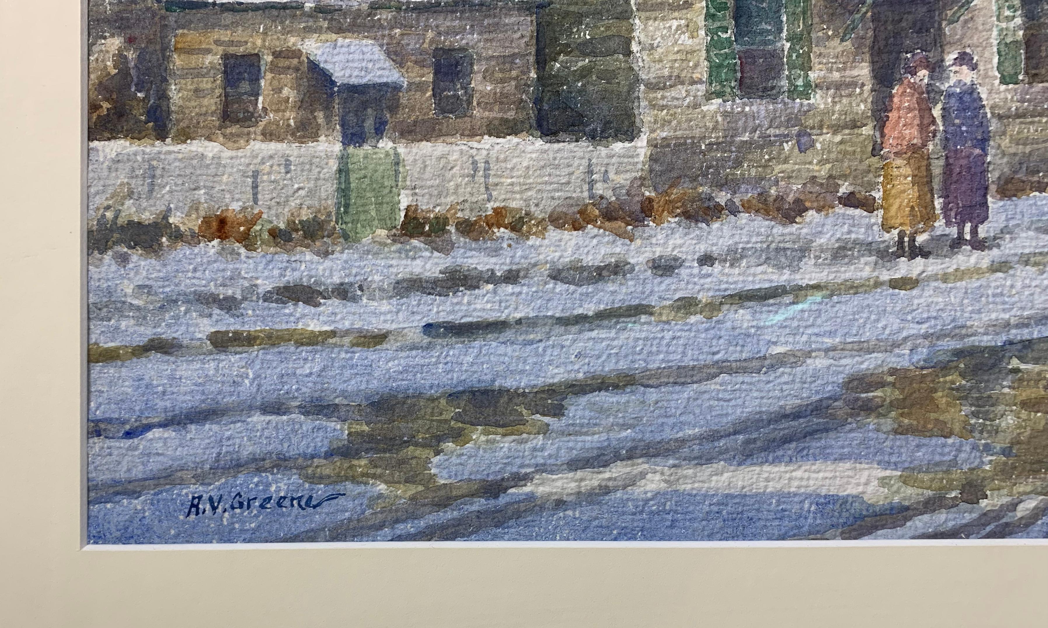 Albert Van Nesse Greene - Winter, Sunlight and Shadows, American ...