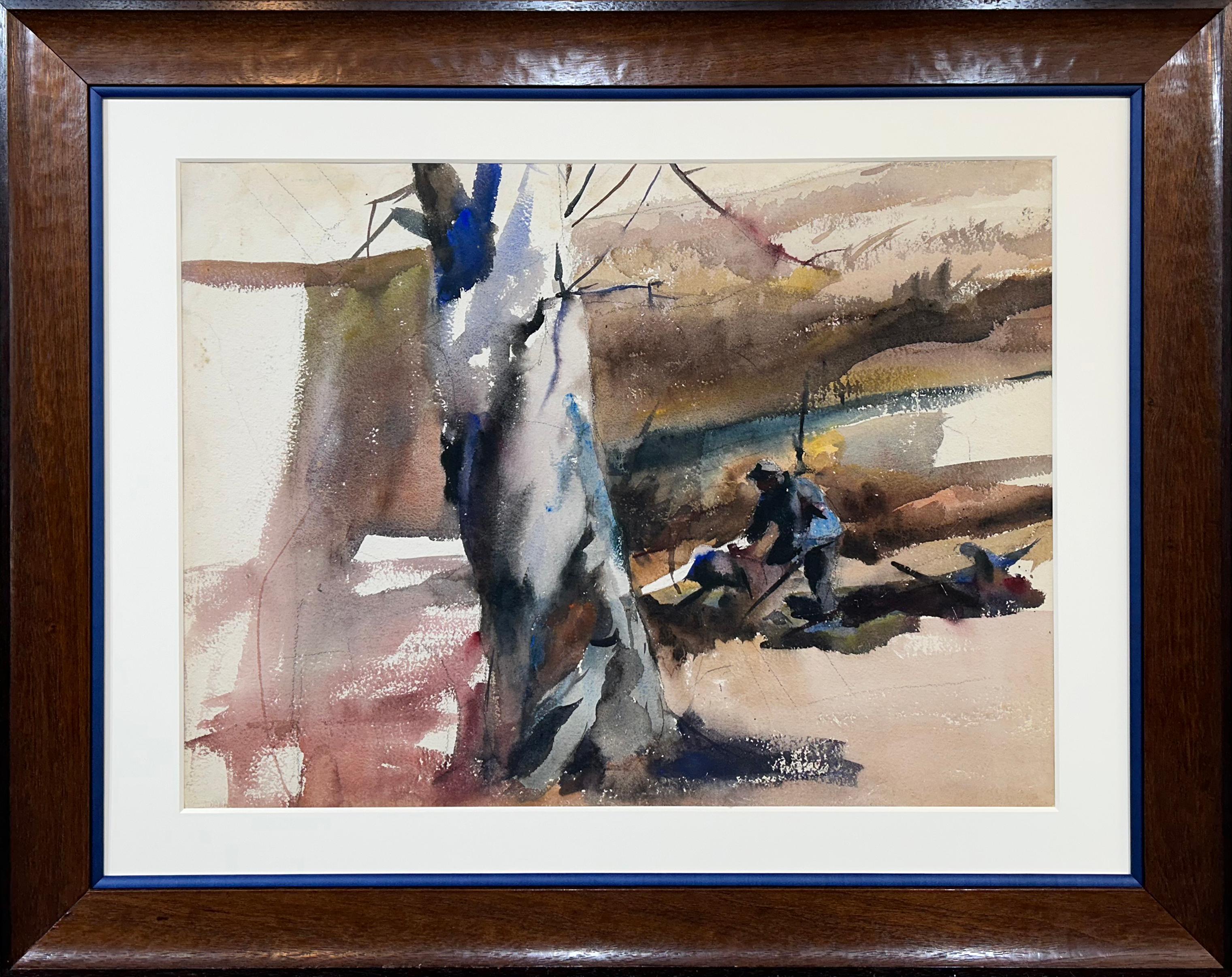Andrew Wyeth - Beech Tree, Watercolor Landscape by Chadds Ford Artist ...