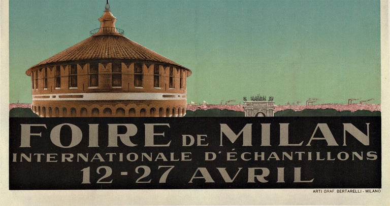 Aldo Mazza - Foire de Milan original vintage Italian poster at 1stDibs