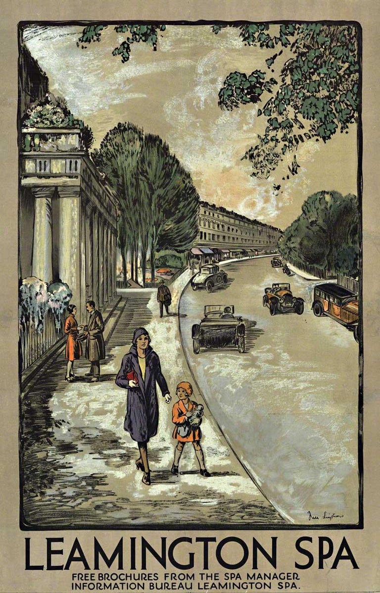 Freda Lingstrom - Leamington Spa original vintage British travel poster ...