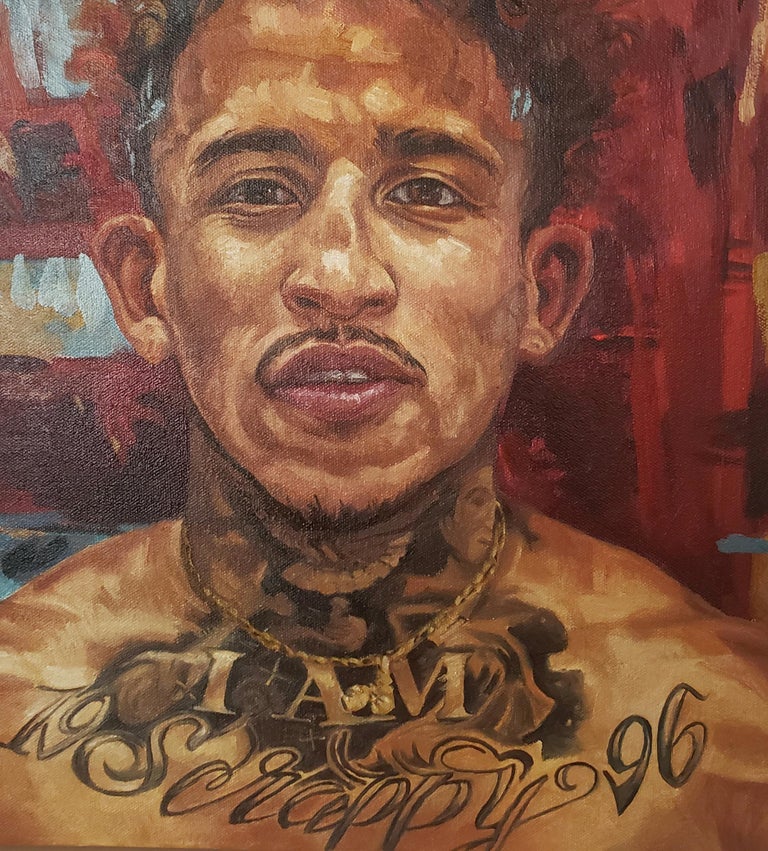 Connie Connally - John "Scrappy" Ramirez, portrait, pro-boxer, oil ...