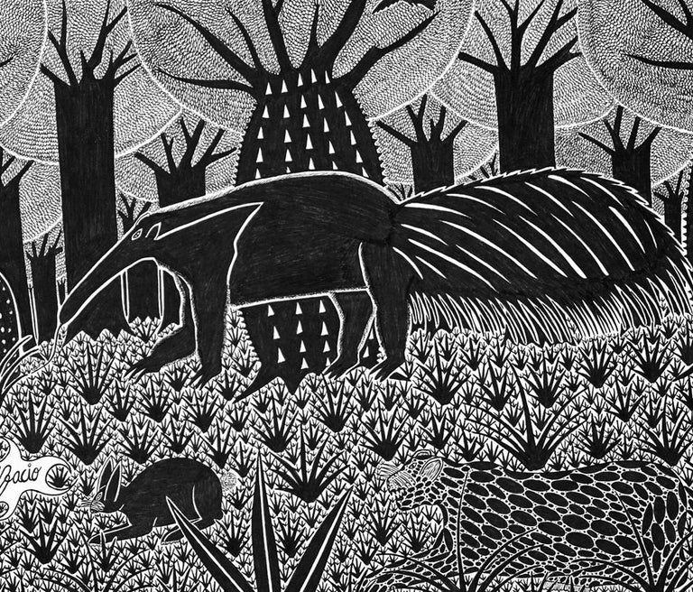 Efacio Alvarez - Paraguayan Ink Drawings from the Chaco #3, Paper ...