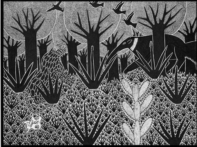 Efacio Alvarez - Paraguayan Ink Drawings from the Chaco #4, Paper ...