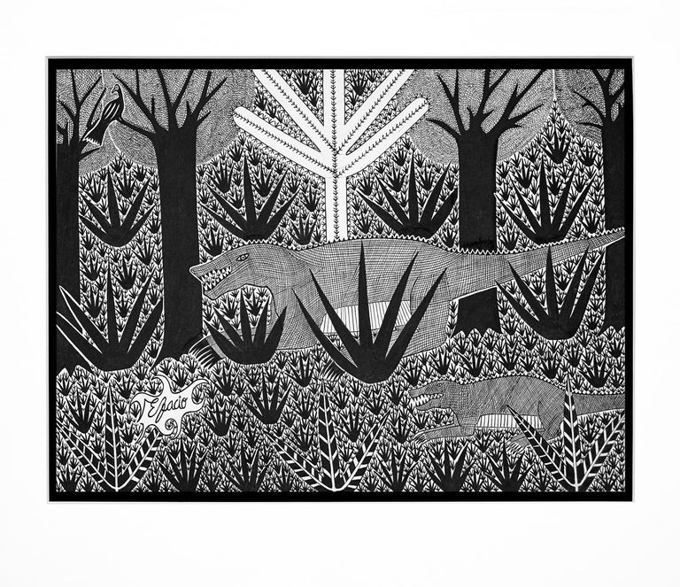Efacio Alvarez - Paraguayan Ink Drawings from the Chaco #6, Paper ...
