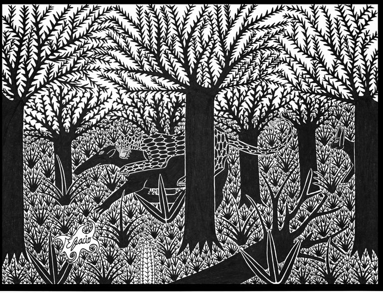 Efacio Alvarez - Paraguayan Ink Drawings from the Chaco #7, Paper ...