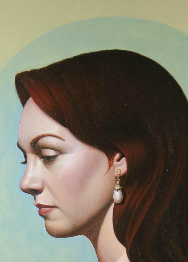 Gary Hernandez - Blue Moon, peintre réaliste américain, art figuratif représentatif, portrait en ...